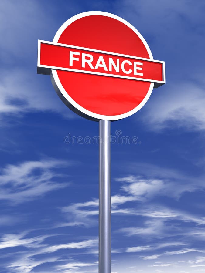 France sign traffic stock illustration. Illustration of nature - 30509965