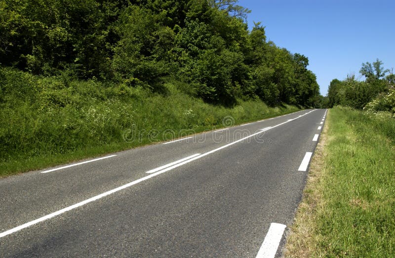 France, Small Road in the Country Stock Image - Image of country ...