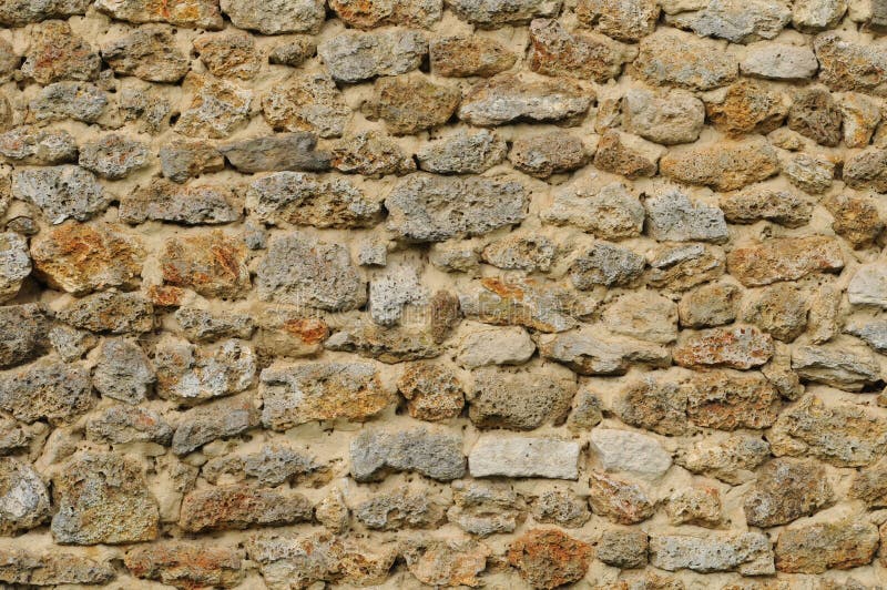 A Stone Wall in Ile De France Stock Image - Image of construction ...