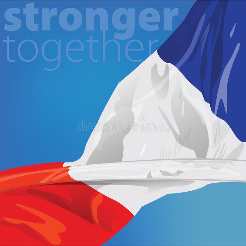 France Stronger together stock vector. Illustration of background ...