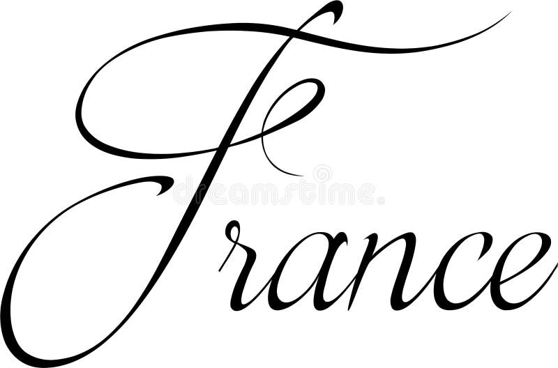 France Text Sign Illustration Stock Vector - Illustration of vector ...