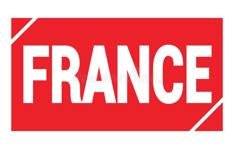 FRANCE Text Written on Red Stamp Sign Stock Illustration - Illustration ...
