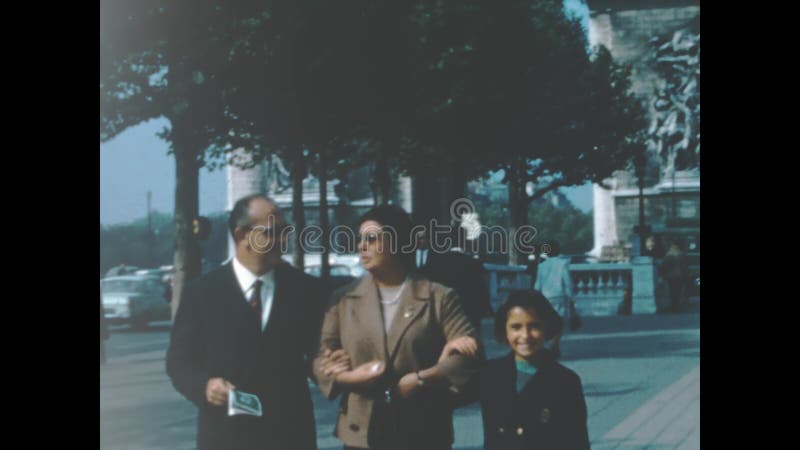 France 1965, Tourists in Paris Stock Footage - Video of nostalgia ...