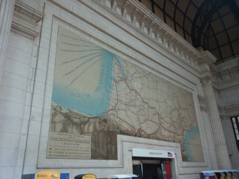 France Train Map in Bordeaux Editorial Stock Image - Image of bordeaux ...