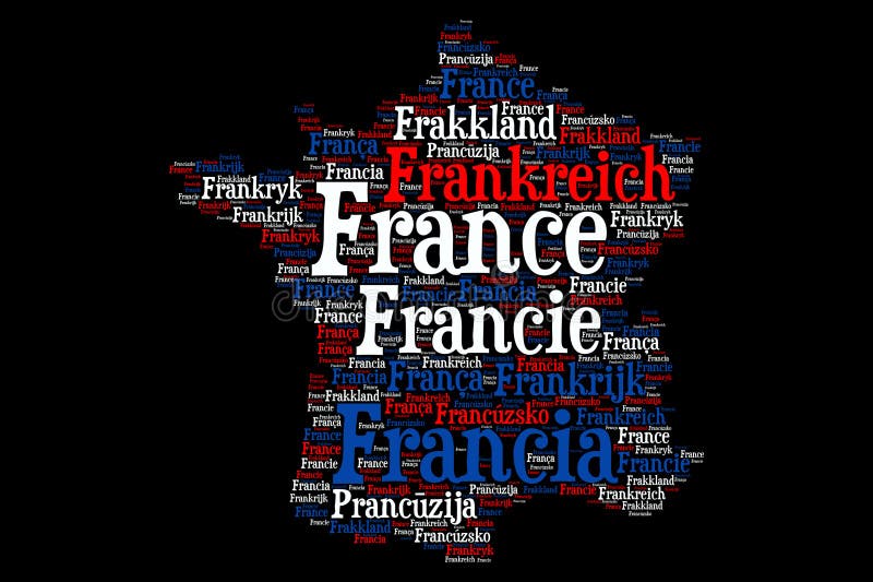 France Word in Flag Style in Vector Stock Vector - Illustration of ...
