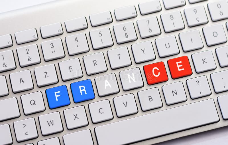 FRANCE Writing on White Keyboard Stock Photo - Image of city, close ...