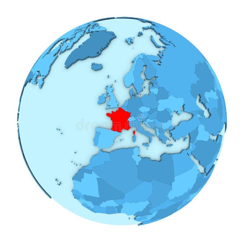 Frances Sur Le Globe Avec Des Drapeaux En Surface Illustration Stock ...