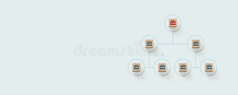 Franchise Business Marketing System Concept. Structure Service Store ...