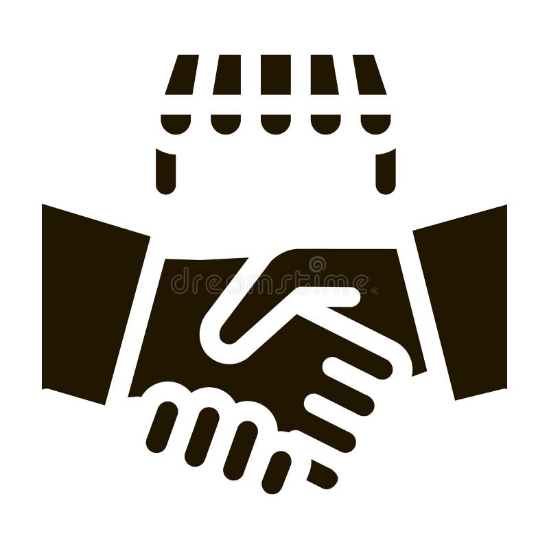 Franchise Handshake Icon Vector Glyph Illustration Stock Vector ...