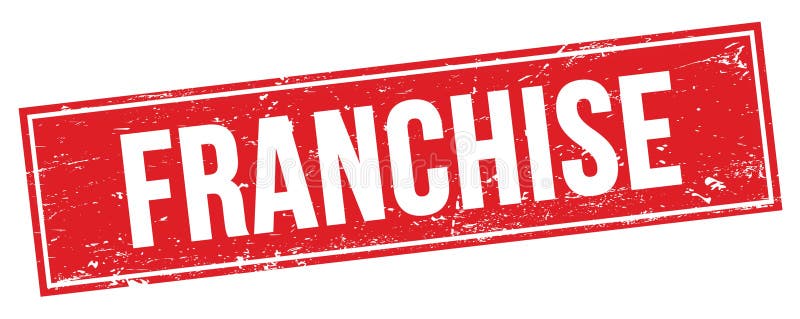 FRANCHISE Text on Red Grungy Rectangle Stamp Stock Illustration ...