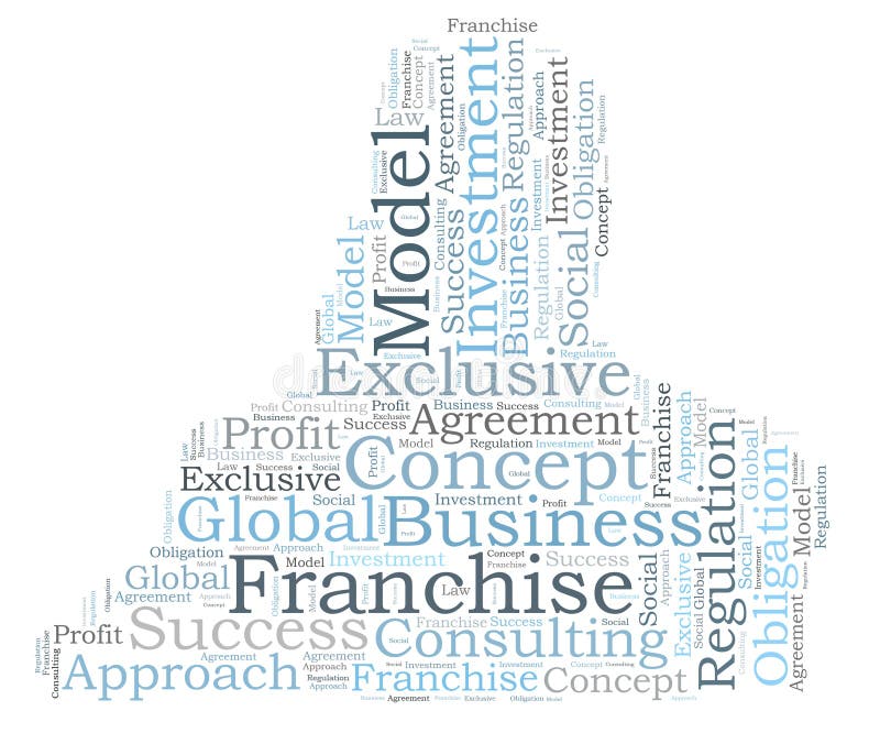 Franchise Word Cloud Concept in Red & Black Stock Illustration ...
