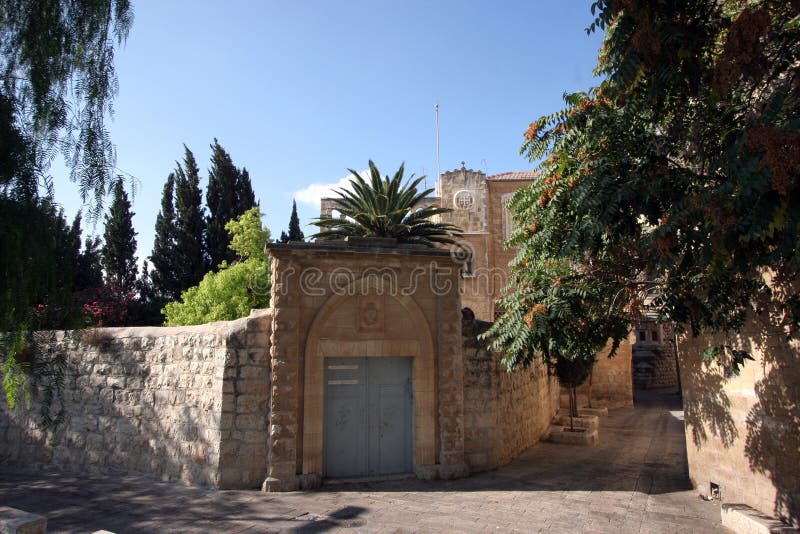 Franciscan Monastery in Jerusalem Stock Image - Image of shrine ...