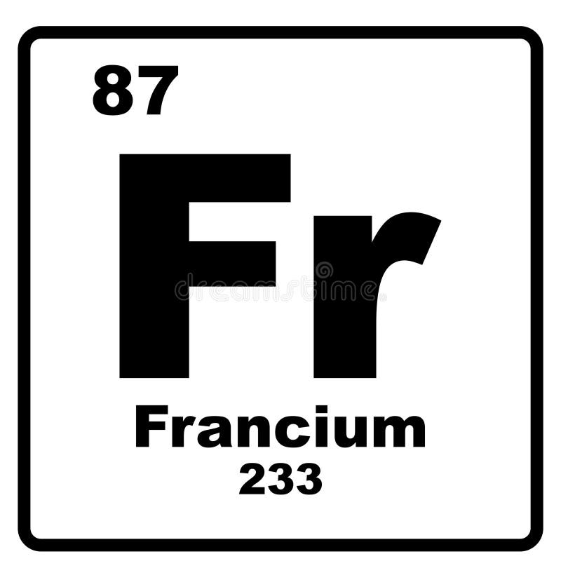 Francium Element Stock Illustrations – 192 Francium Element Stock ...