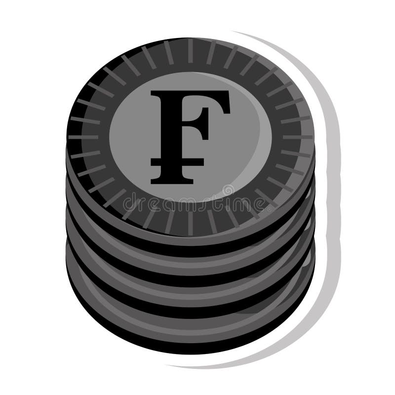 Franco coin isolated icon stock vector. Illustration of france - 79827569