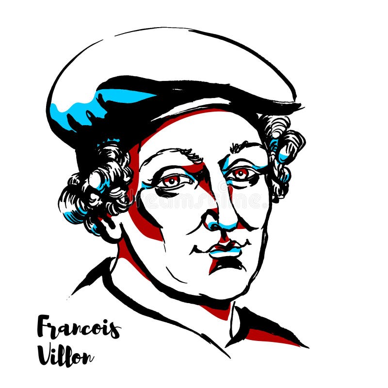 Francois Villon Portrait photo éditorial. Illustration du livre - 127998706