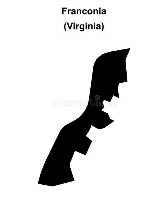 Franconia outline map stock vector. Illustration of virginia - 357616708