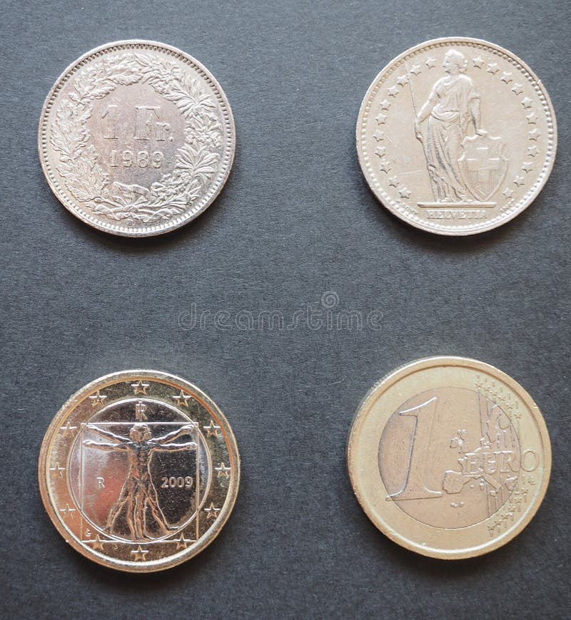 Moneda Del CHF Del Franco Suizo Foto de archivo - Imagen de venta ...