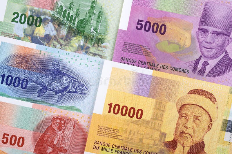 Francs from Comoros a Background Stock Image - Image of collection ...