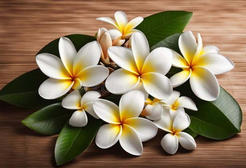 Frangipani Spa Flowers Background Stock Illustration - Illustration of ...