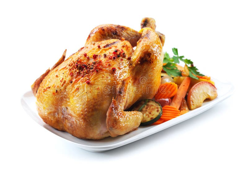Frango assado imagem de stock. Imagem de calor, marrom - 34297525