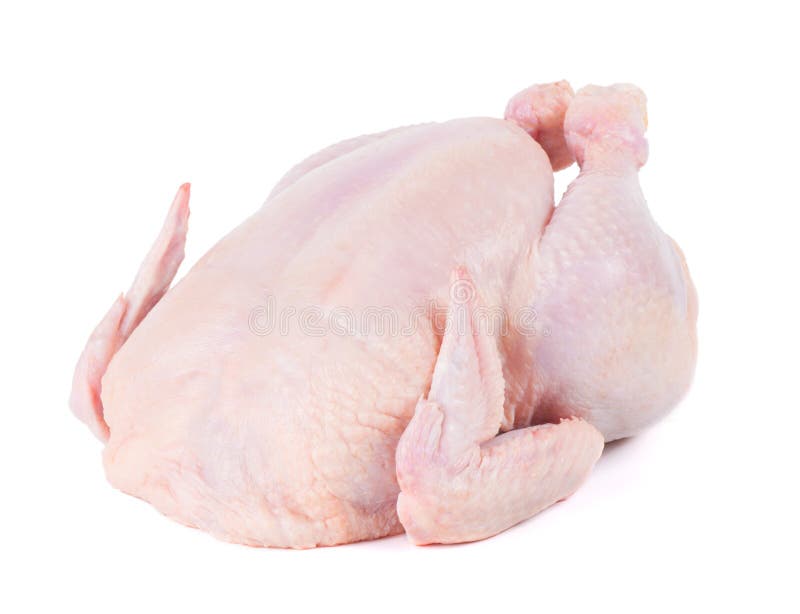 Frango Cru Fresco Isolado Em Fundo Branco Foto de Stock - Imagem de ...