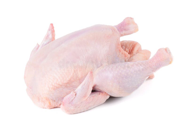 Frango Cru Fresco Isolado Em Fundo Branco Imagem de Stock - Imagem de ...