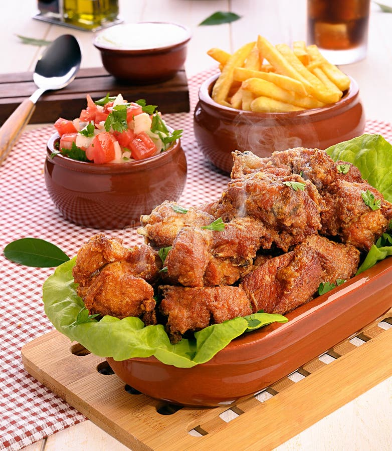 Frango a Passarinho - Traditional Brazilian Fried Chicken Stock Photo ...