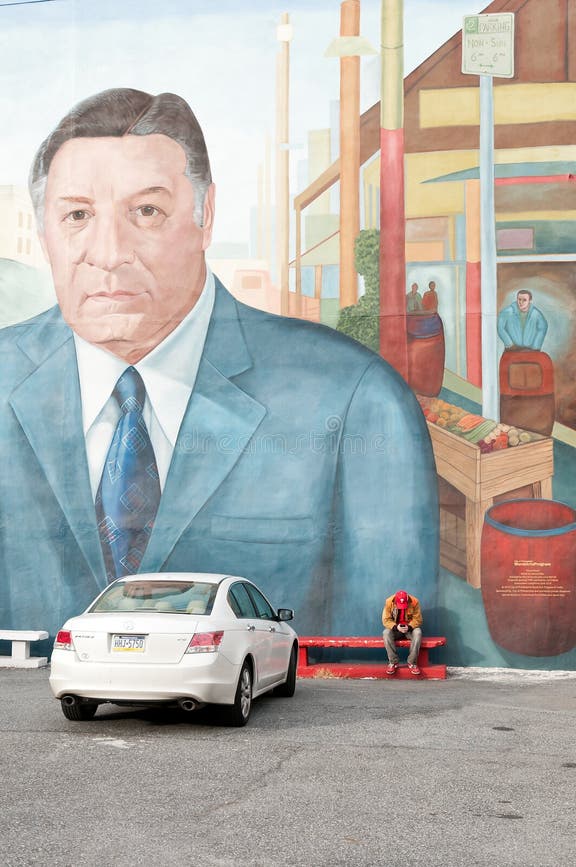 Frank Rizzo Mural in South Philly Editorial Image - Image of urban ...