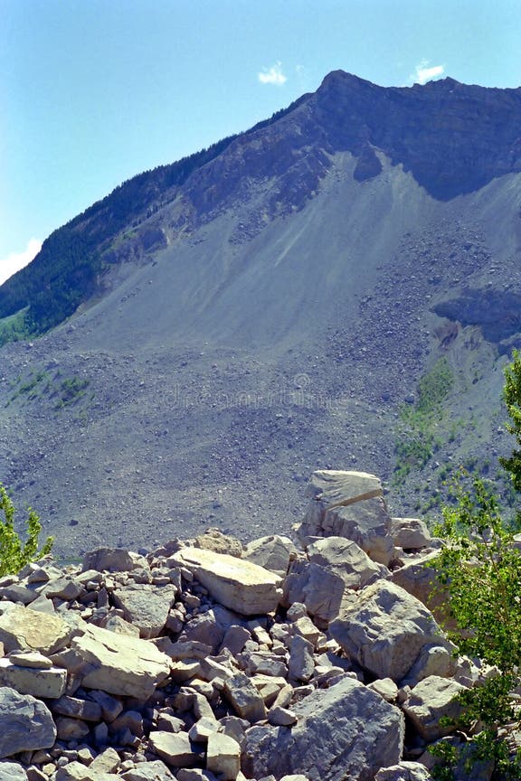 Frank Slide Disaster Alberta Canada Stock Photo - Image of crows ...