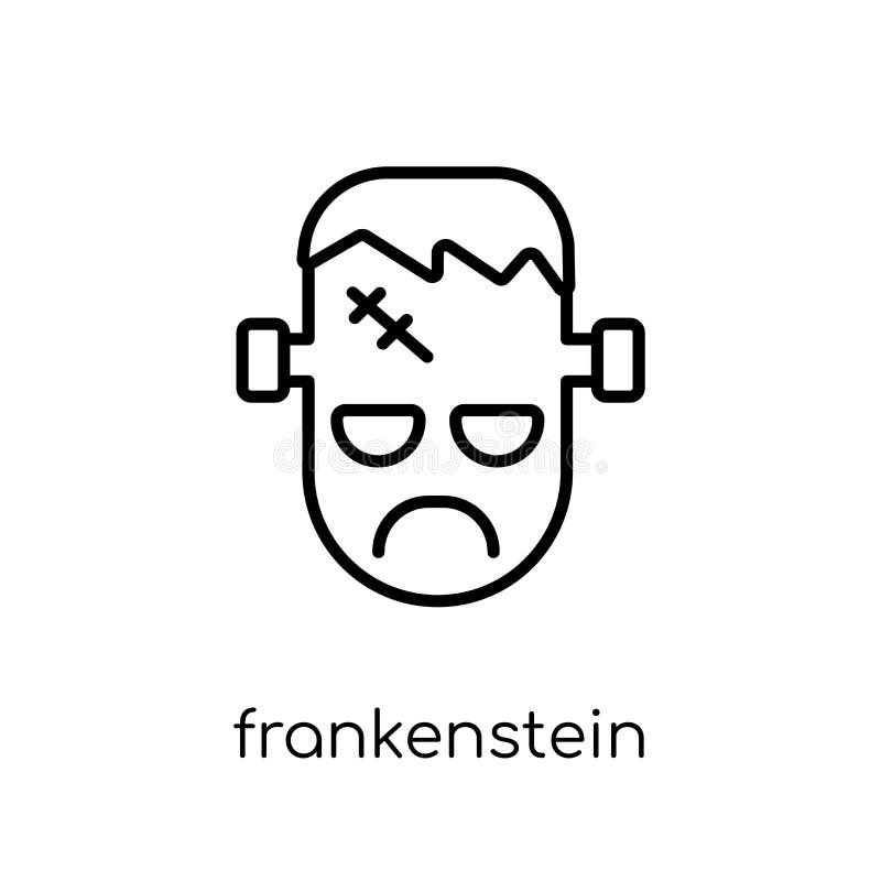 Frankenstein Icon. Trendy Modern Flat Linear Vector Frankenstein Stock ...