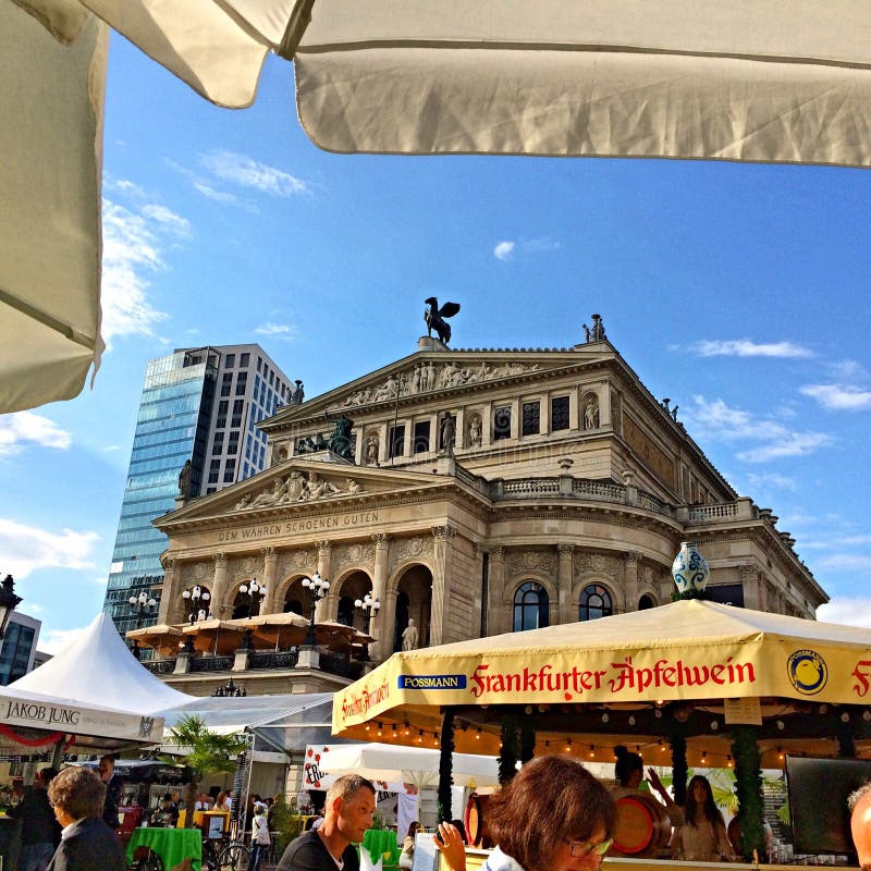 Frankfurt Alte Oper editorial stock photo. Image of building - 42656978