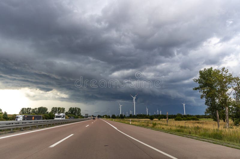 Frankfurt an Der Oder, Germany - June 17, 2024: Storm Dark Clouds Over ...