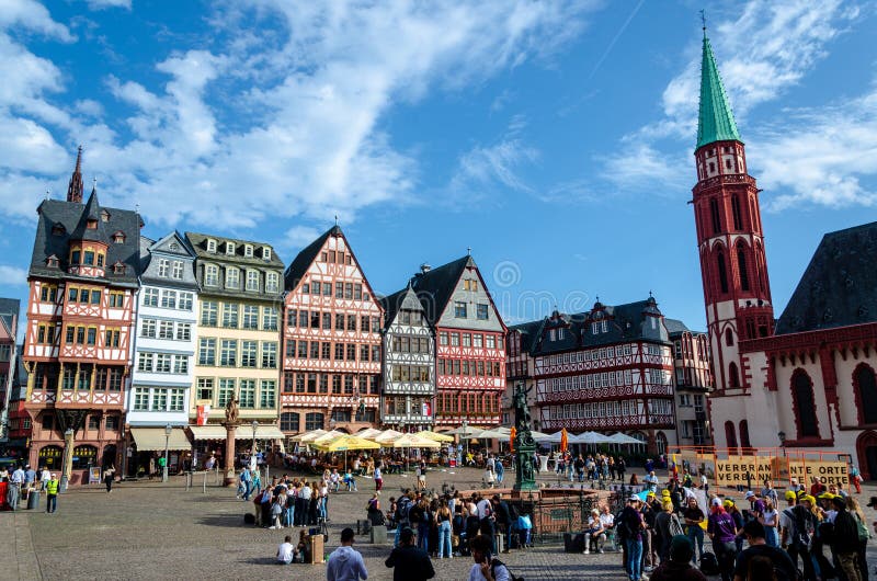 Frankfurt, Germany - October 13, 2023: City Skyline at Romer Town ...