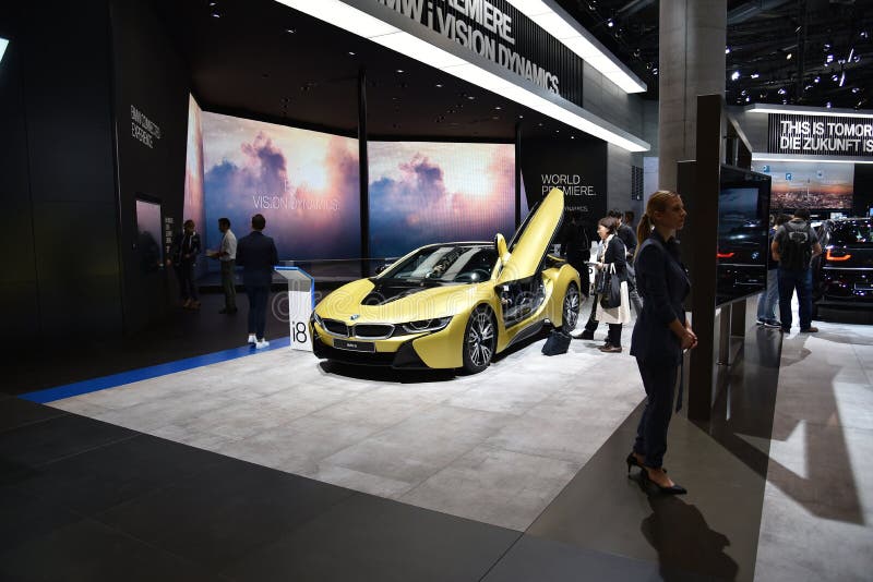 Frankfurt, Germany, September 12-2017: BMW I8 at IAA 2017 Editorial ...