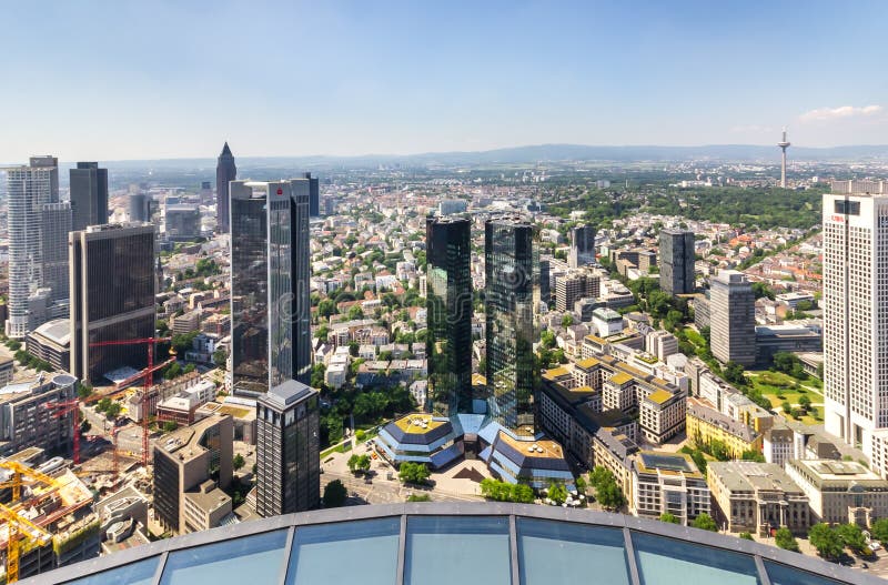 Frankfurt am Main Germany - Cityscape Aerial View Editorial Stock Image ...