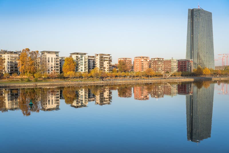 Frankfurt am Main, Germany stock photo. Image of bridge - 263800768