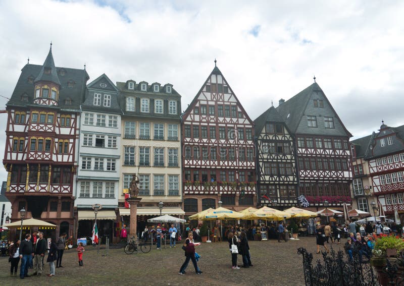 Frankfurt Romer editorial image. Image of umbrellas, architecture ...