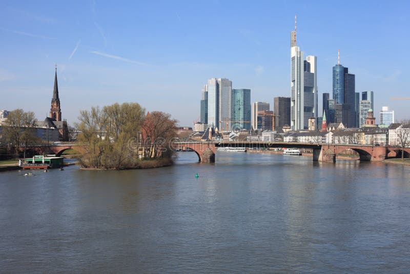 Frankfurt Sky Line stock photo. Image of skyline, frankfurt - 16747418