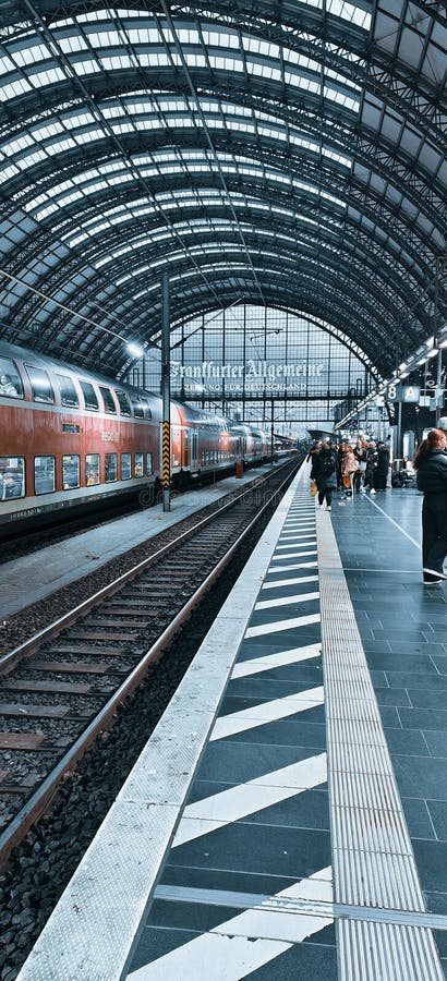 Frankfurt Train Station Aesthetic View Wallpaper Editorial Image ...