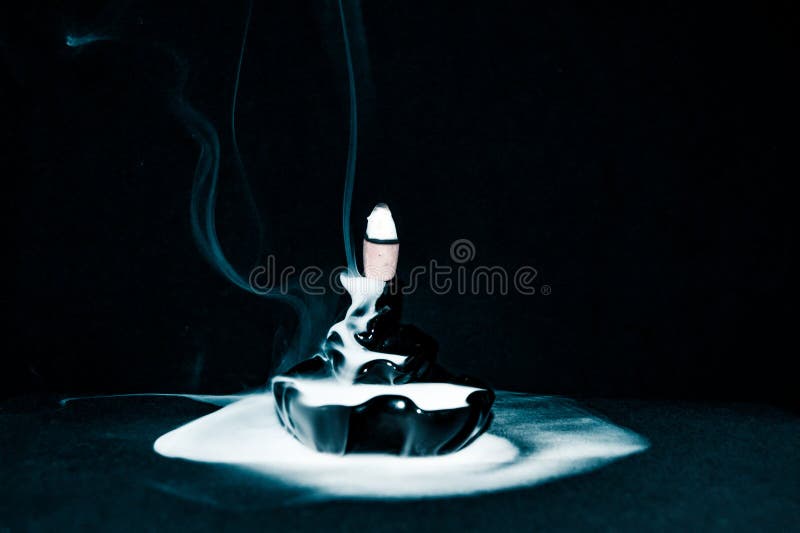 Frankincense Cone Smoke Fall Stock Image - Image of close, swirl: 306667069
