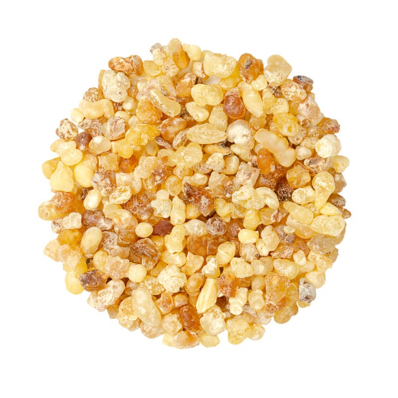 Frankincense Pieces, Olibanum Tears, Resin Circle, Isolated from Above ...