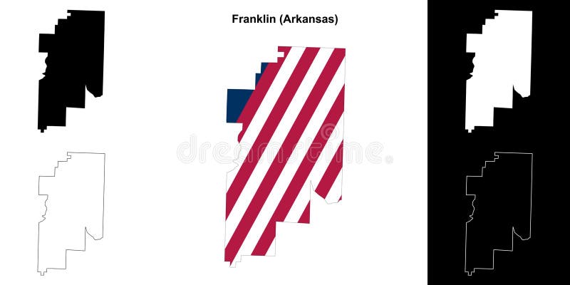 Franklin outline map stock illustration. Illustration of tourism ...