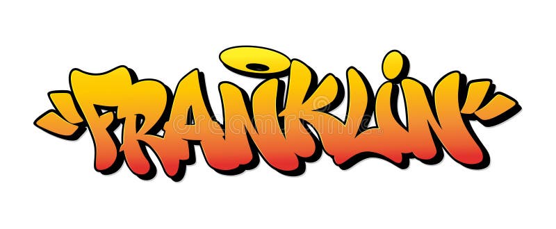 Franklin Name in Graffiti Style. Vector Illustration. Stock Vector ...
