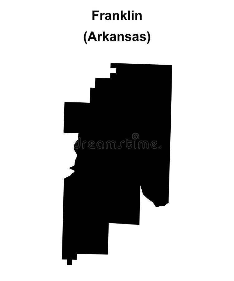 Franklin outline map stock vector. Illustration of counties - 357882168