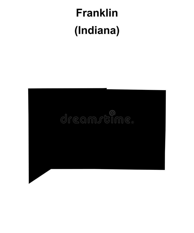 Franklin outline map stock vector. Illustration of design - 361546316