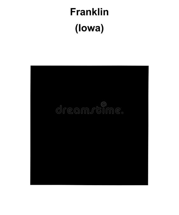 Franklin outline map stock vector. Illustration of silhouette - 361543462