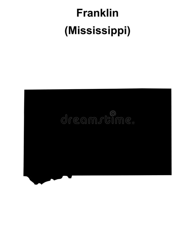 Franklin outline map stock vector. Illustration of shape - 361719874