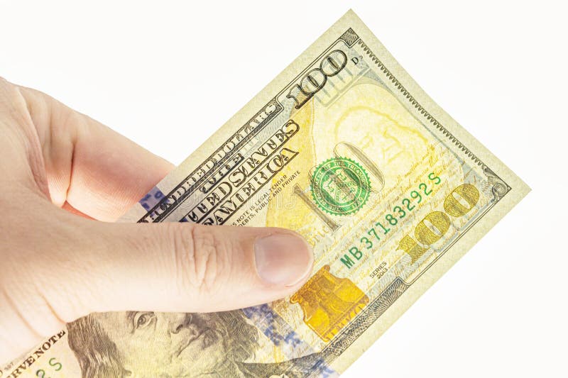 Franklin Watermark on 100 Bill. Authentication of Banknote 100 Dollars ...