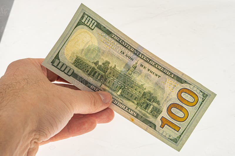 Franklin Watermark on 100 Bill. Authentication of Banknote 100 Dollars ...