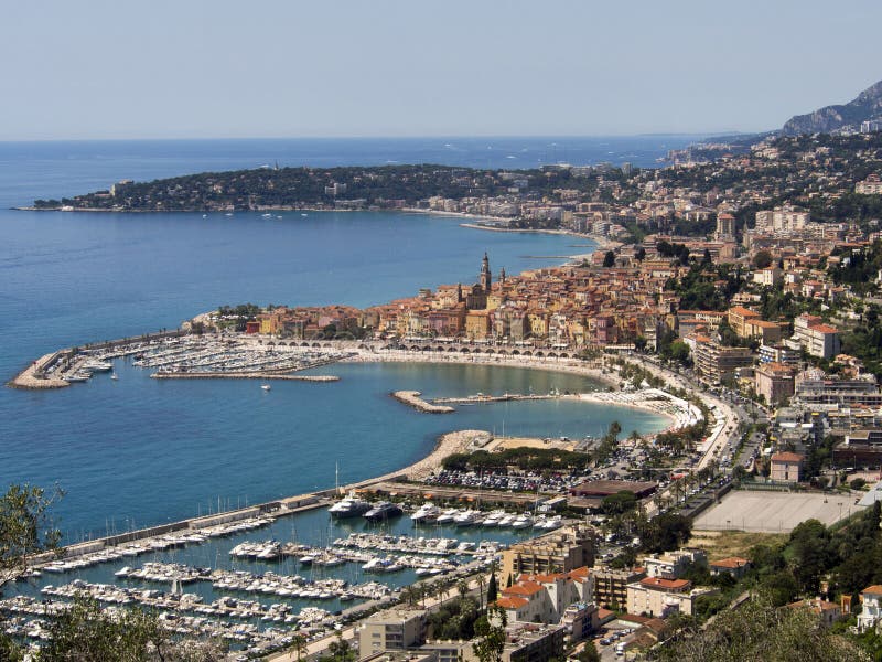 Frankreich, Menton-Stadt redaktionelles foto. Bild von ansicht - 119560541